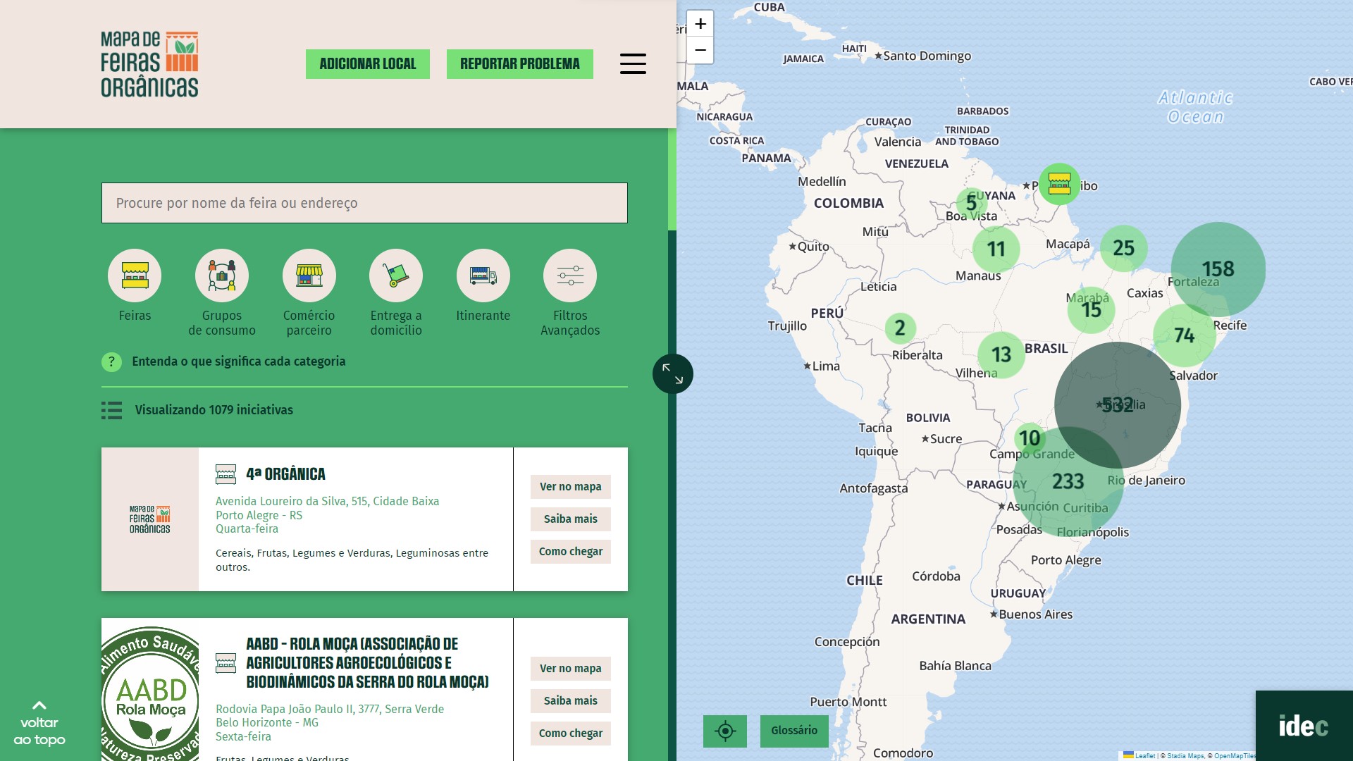 Mapa de Feiras Orgânicas divulga mais de 800 pontos em todo o Brasil - AMA